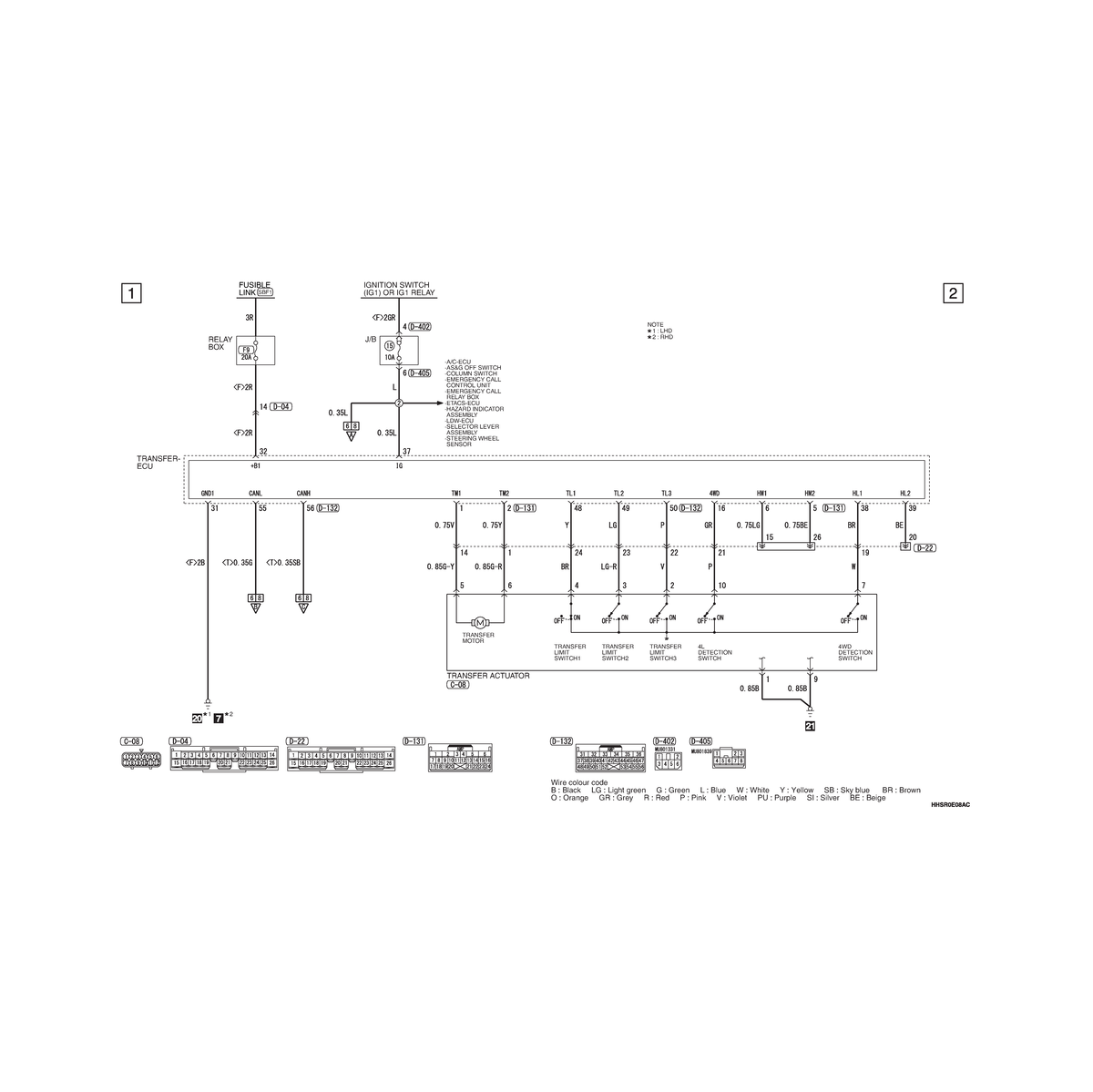 HHSR0E08AC00ENG - automotriz - J/B IGNITION SWITCH (IG1) OR IG1 RELAY ...