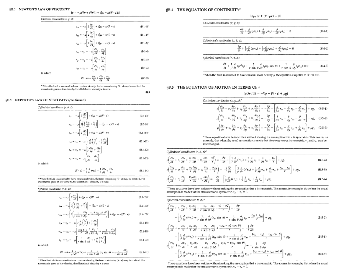 Appendix - Transport_phenomena_by_Byron_and_Bird - Advanced Mass ...