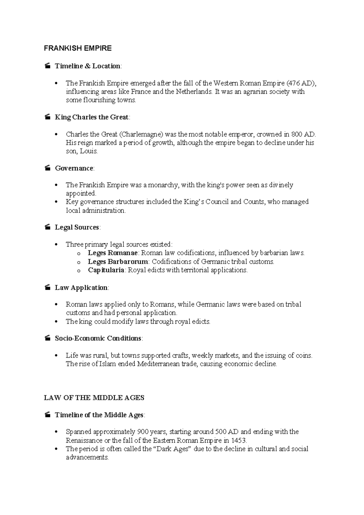 Intro to Law Ch 4, 5, 6, 7 - FRANKISH EMPIRE Timeline & Location: The ...