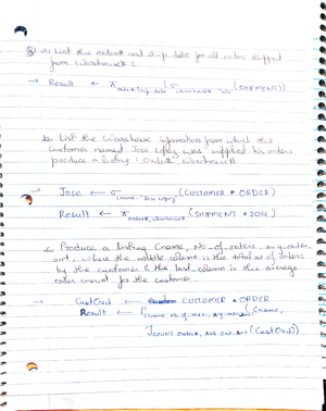 Homework 1 - 4347 - IN CLASS ASSIGNMENT 1 - CS 4347: DATABASE SYSTEMS Exercises (all required ...