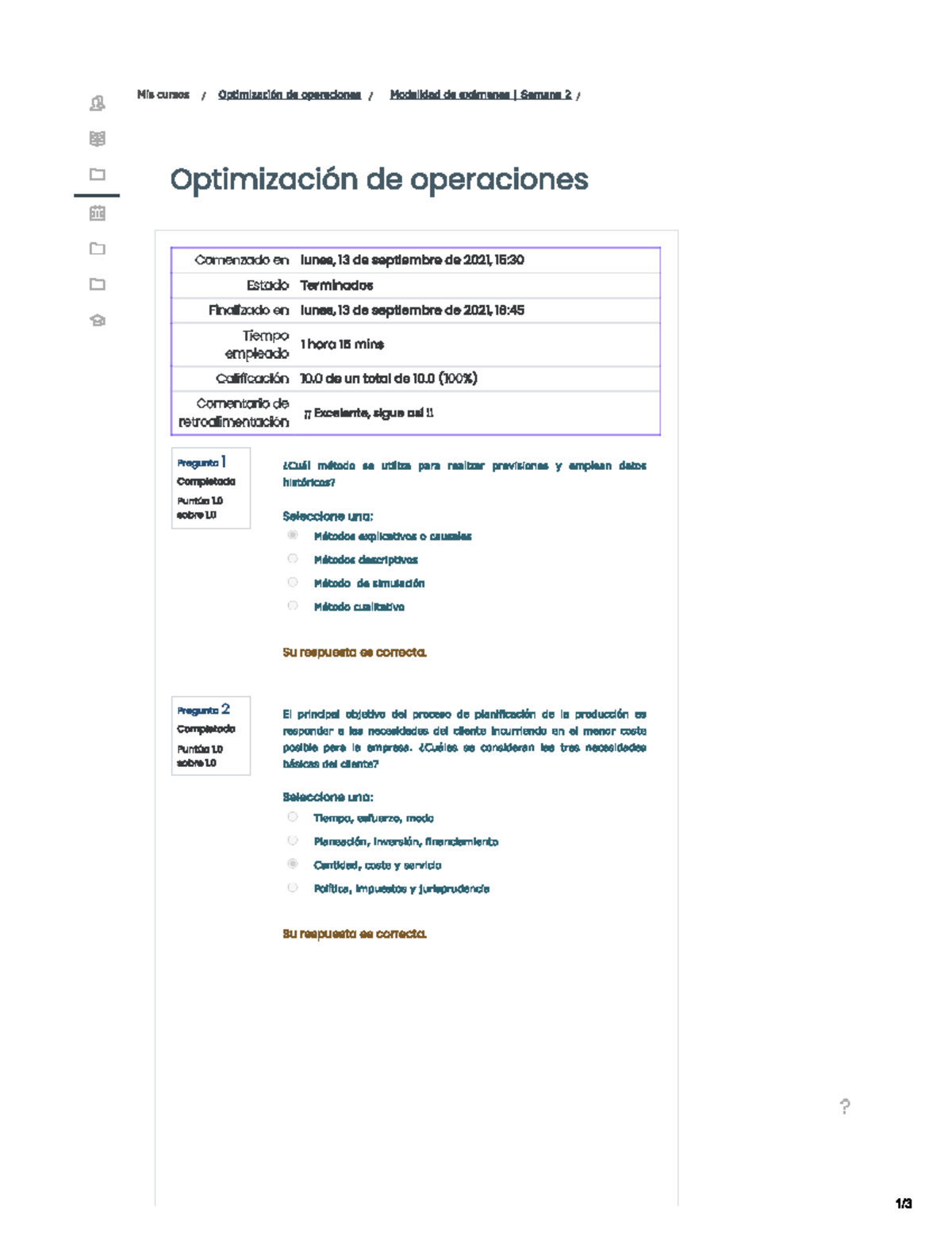 Examen Optimización de operaciones 1 - Studocu