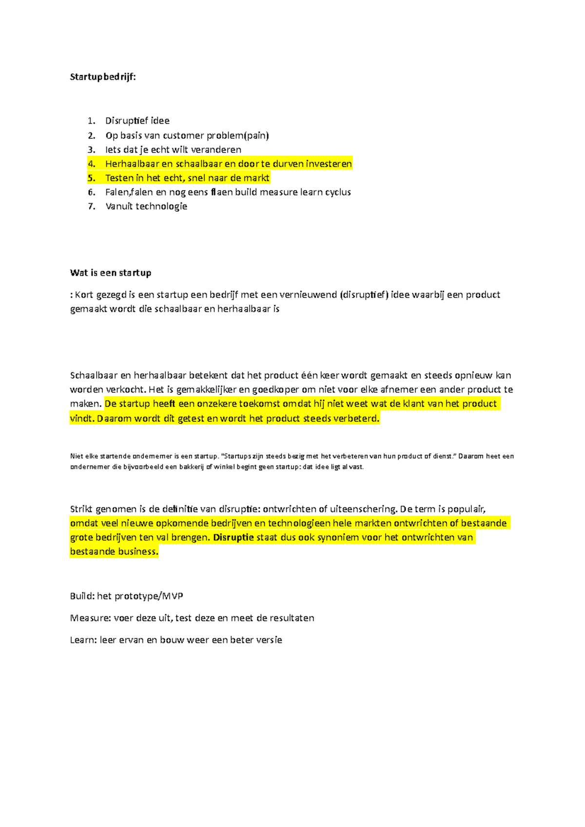 Startup marketing - siiii - Startupbedrijf: Disruptief idee Op basis ...