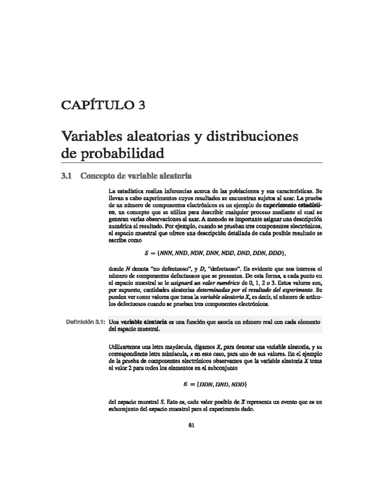 U3 - 1 - Distribuciones Probabilidad VA cap3-01 - CAPÍTULO 3 Variables aleatorias y ...