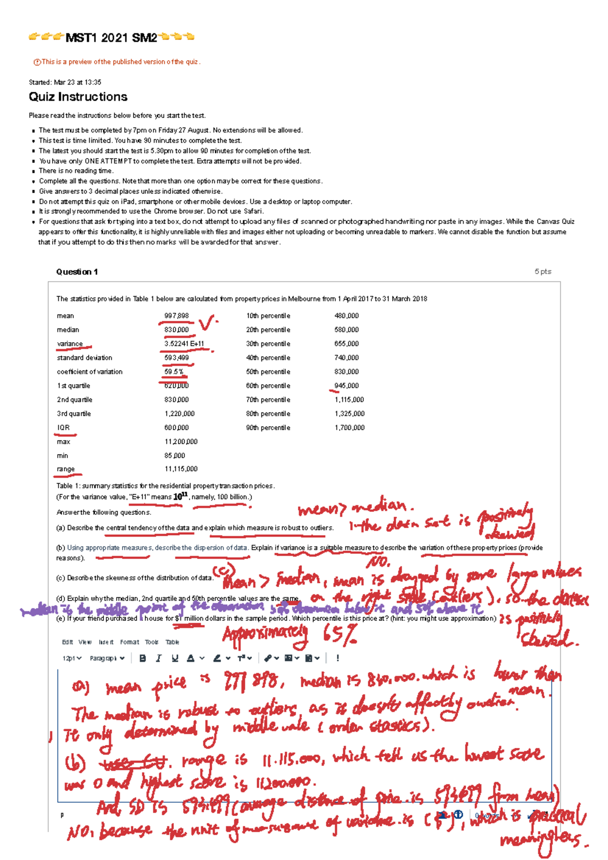 MST1 2021SM2 - mid exam sample - MST1 2021 SM2 This is a preview of the ...