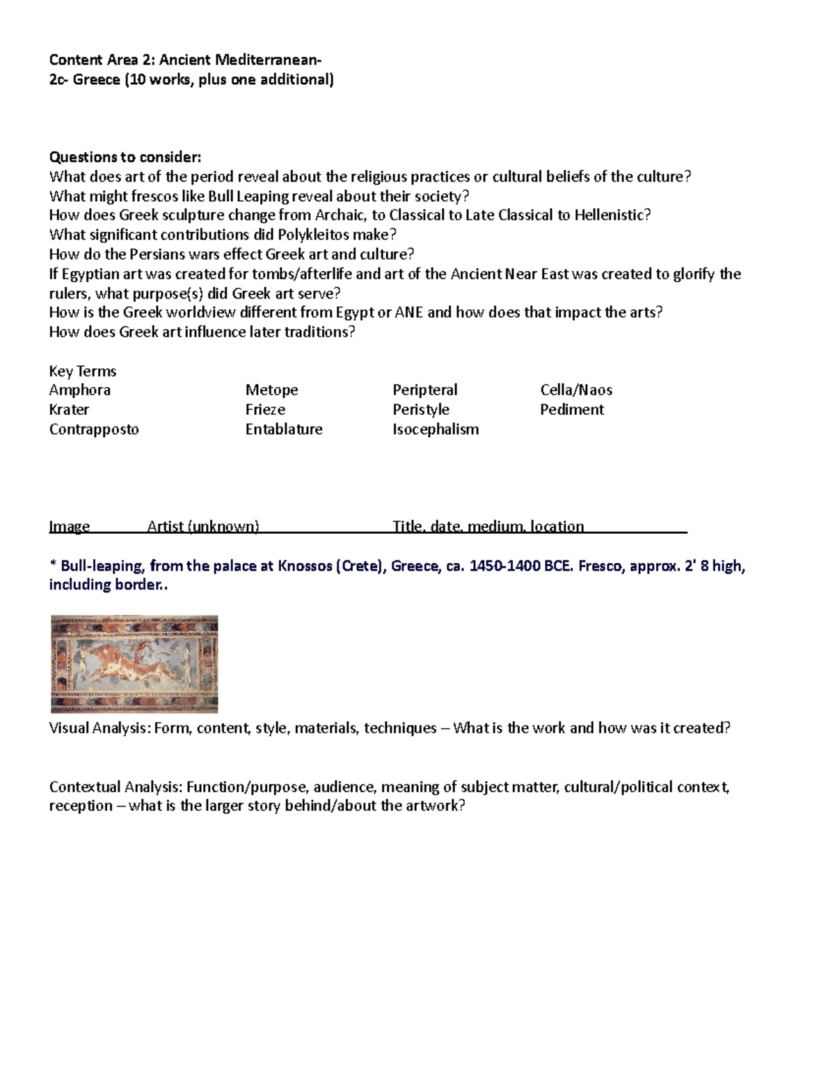 2c Greece Notes - NO description - Content Area 2: Ancient ...