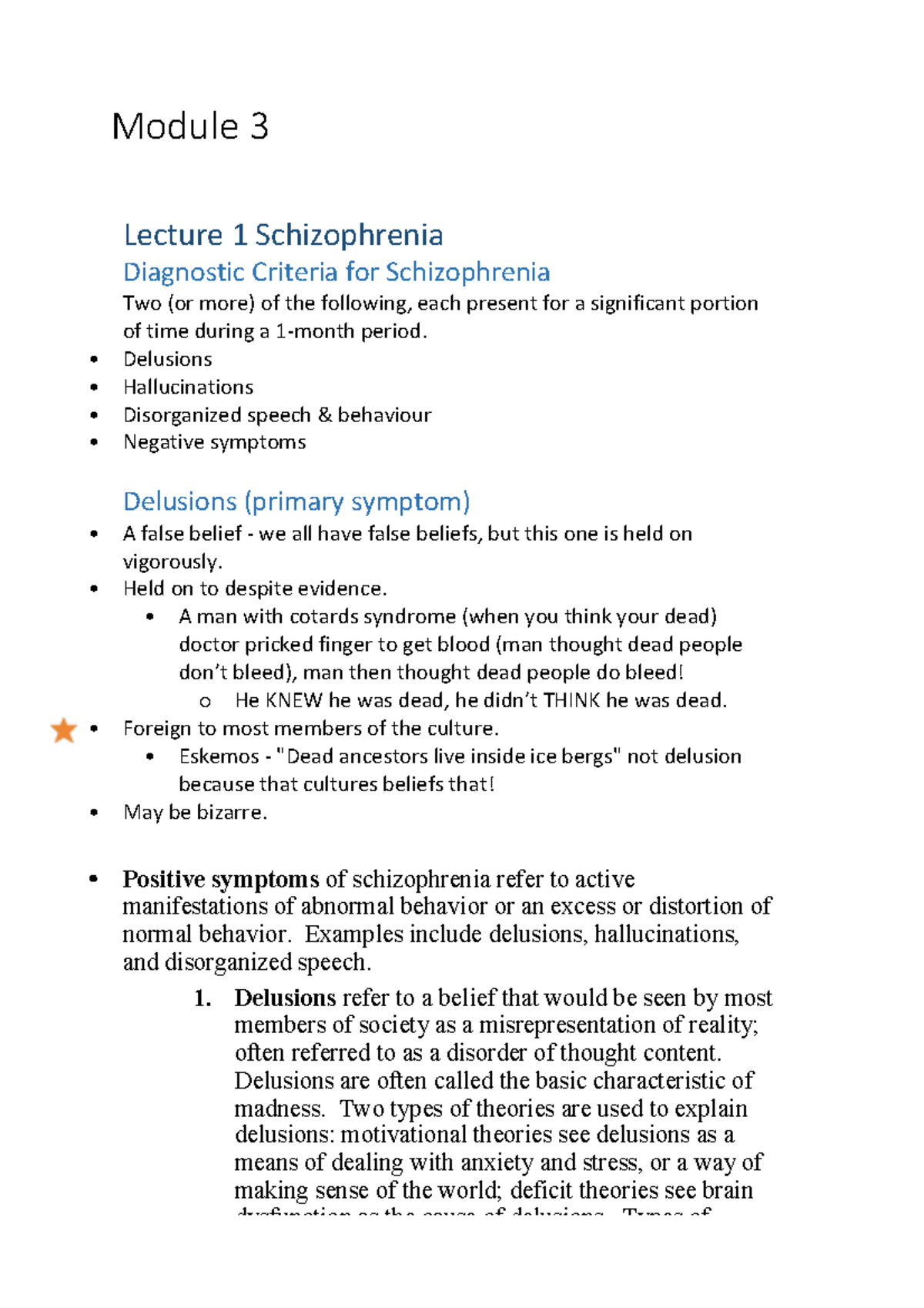 Module 3 Lecture Notes 3 Warning Tt Undefined Function 32 Lecture 1 Schizophrenia