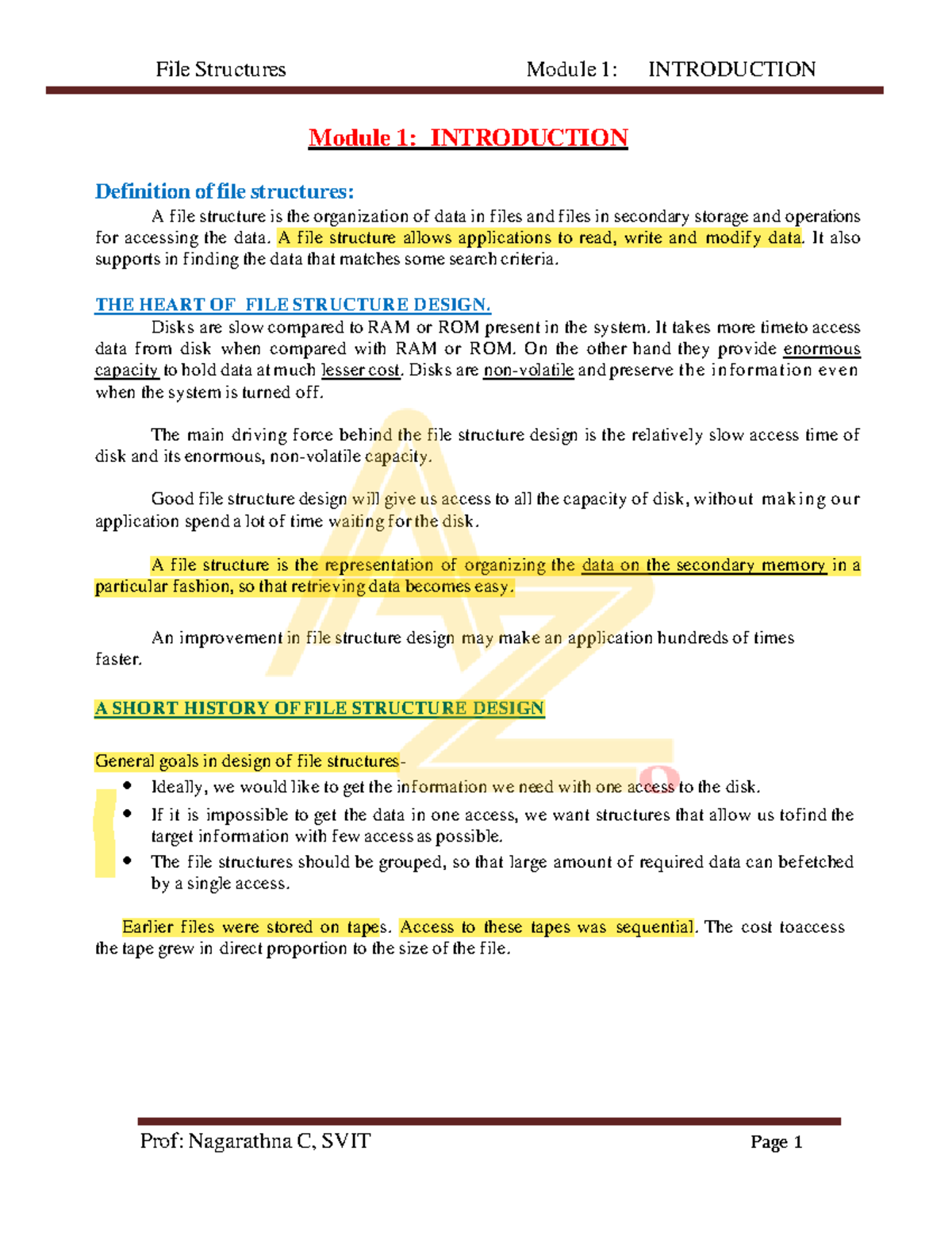 FS Mod1@Az Documents - module 1 note - Module 1: INTRODUCTION ...