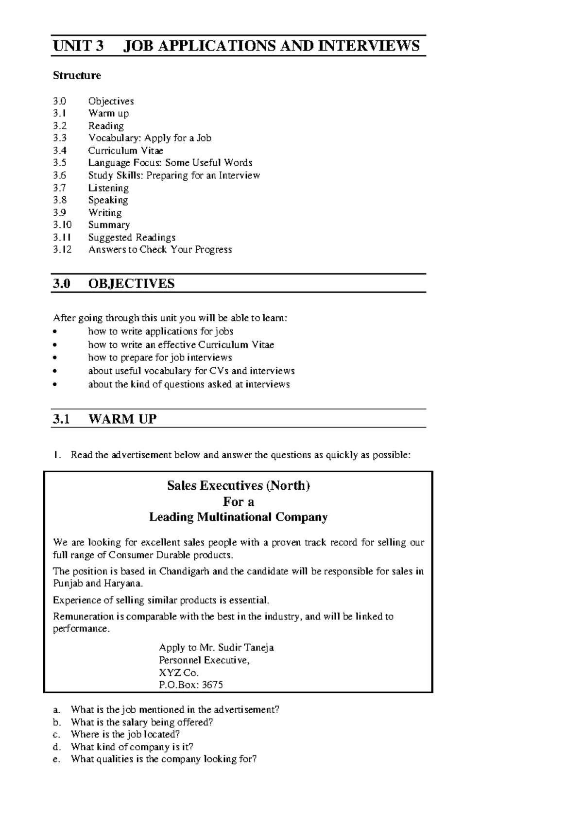 Block-1 MS-015 Unit-3 - IGNOU MCA - UNIT 3 JOB APPLICATIONS AND ...