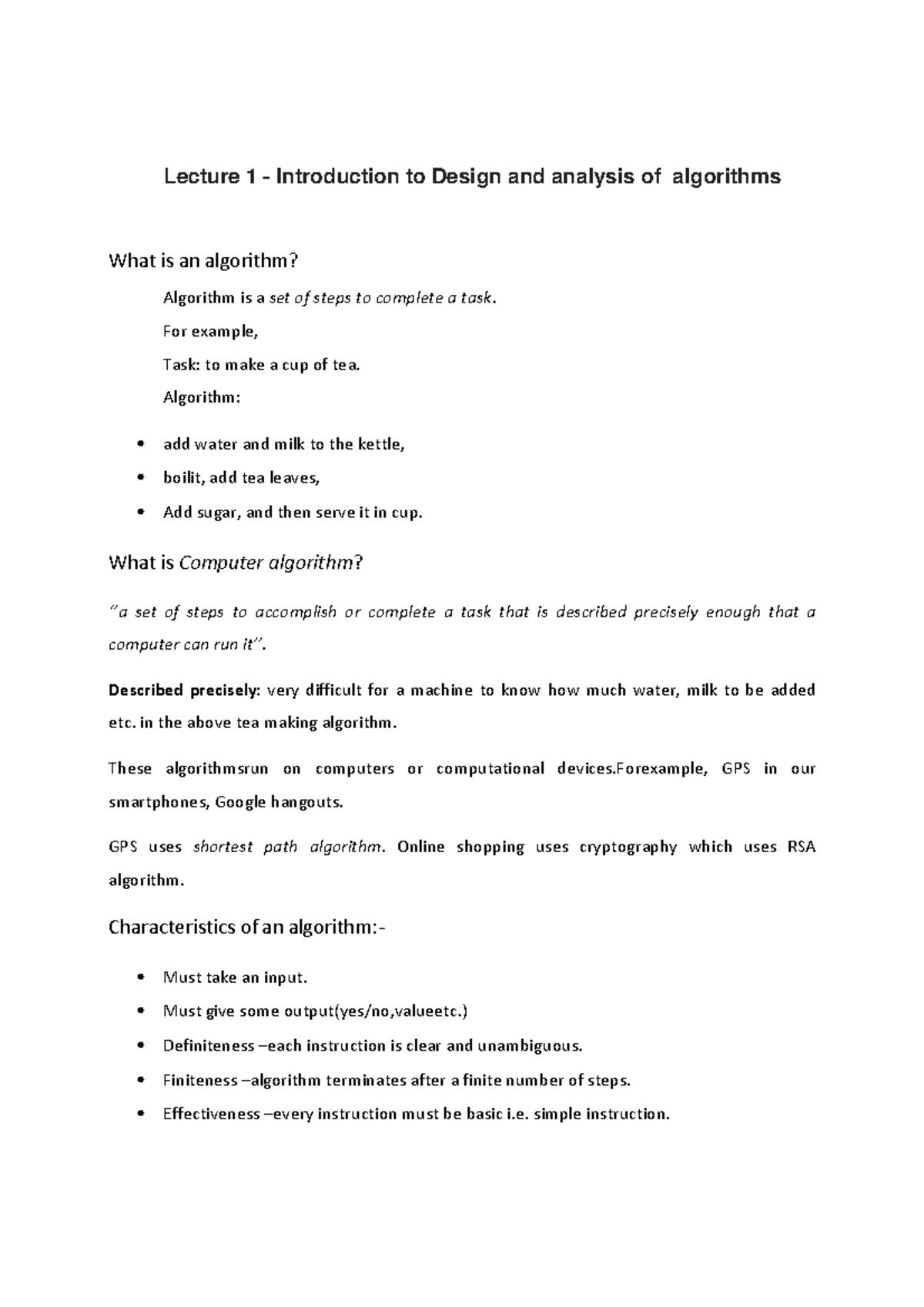 DAA Notes ORG - ... - Lecture 1 - Introduction to Design and analysis ...