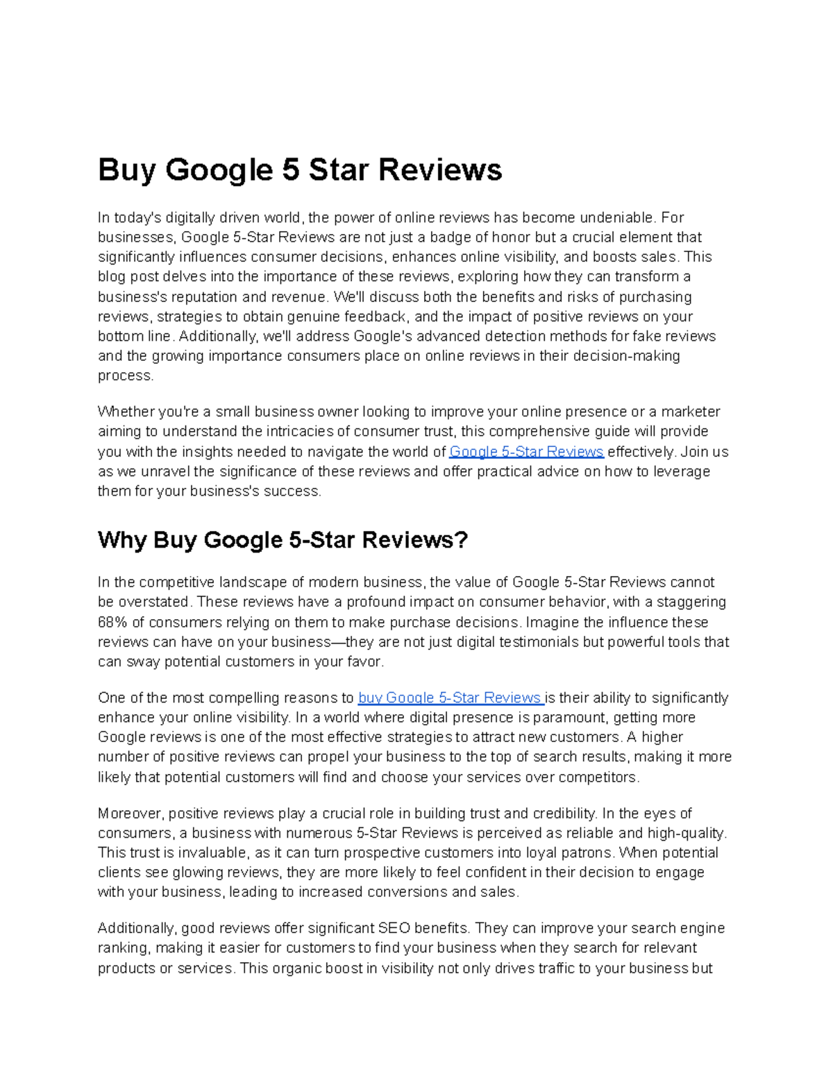 Buy Google 5 Star Reviews - Buy Google 5 Star Reviews In today's ...