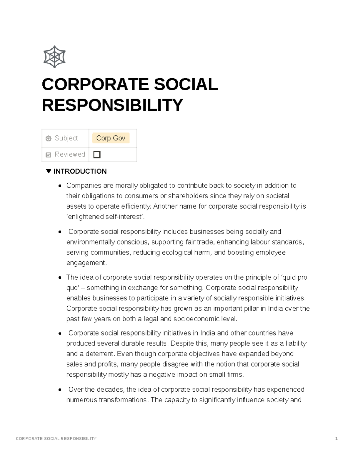 Corporate Social Responsibility - 🕸 CORPORATE SOCIAL RESPONSIBILITY ...