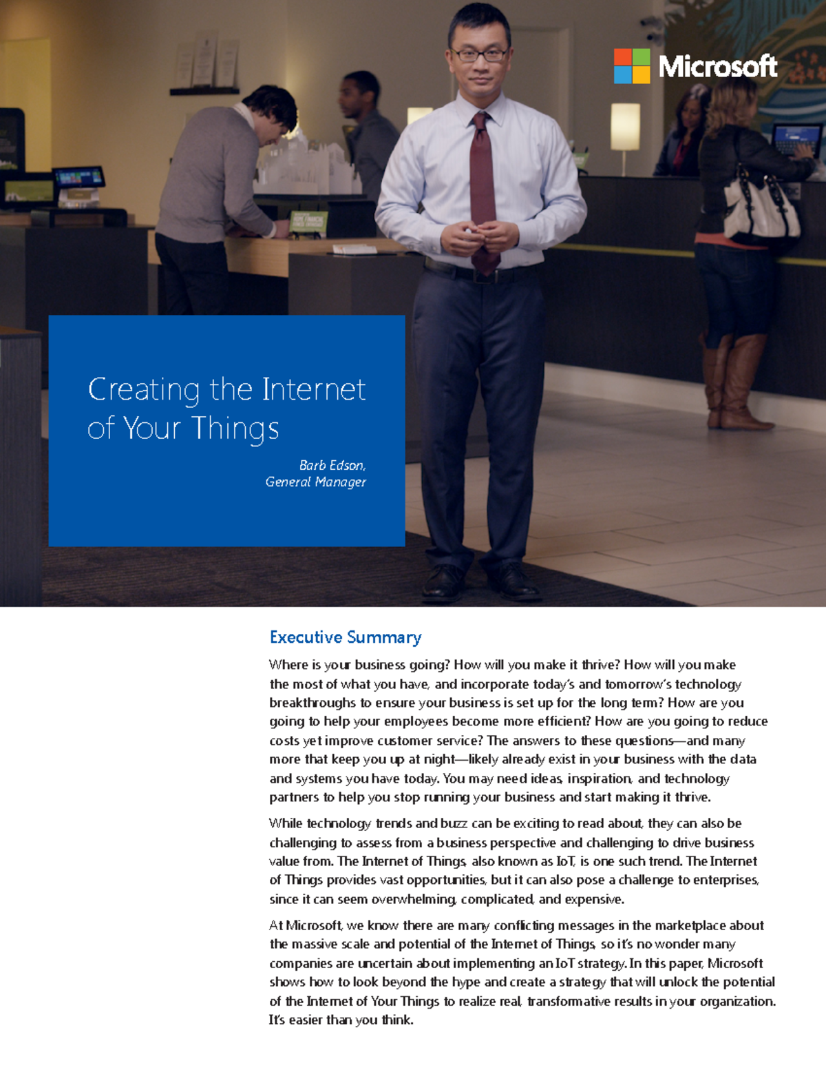 Microsoft Internet of Things White Paper - Creating the Internet of ...