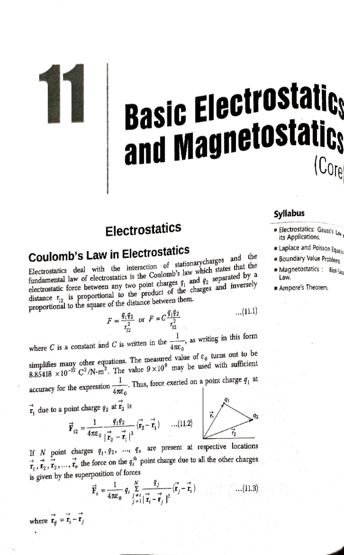 Basic Electrostatics And Magnetostatics - Law in Electrostatics Laplace and Poisson Equation ...