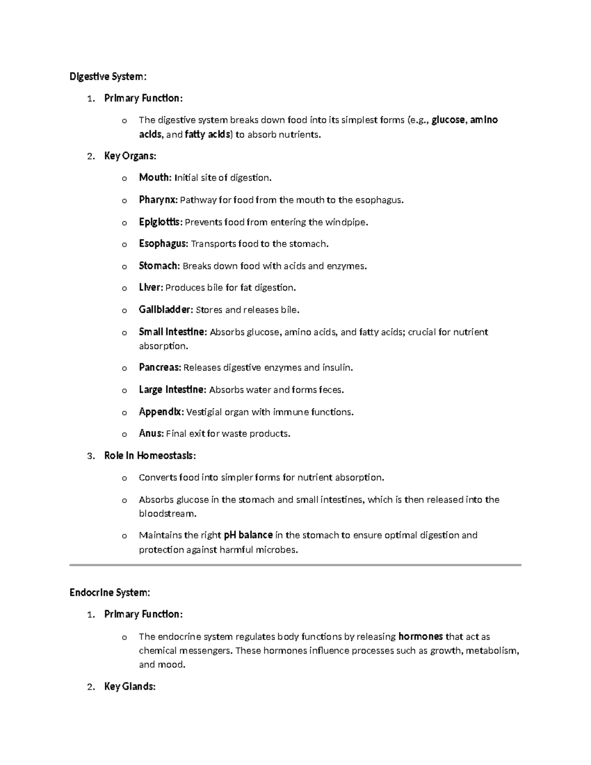Digestive System Review Lecture - Digestive System: 1. Primary Function ...