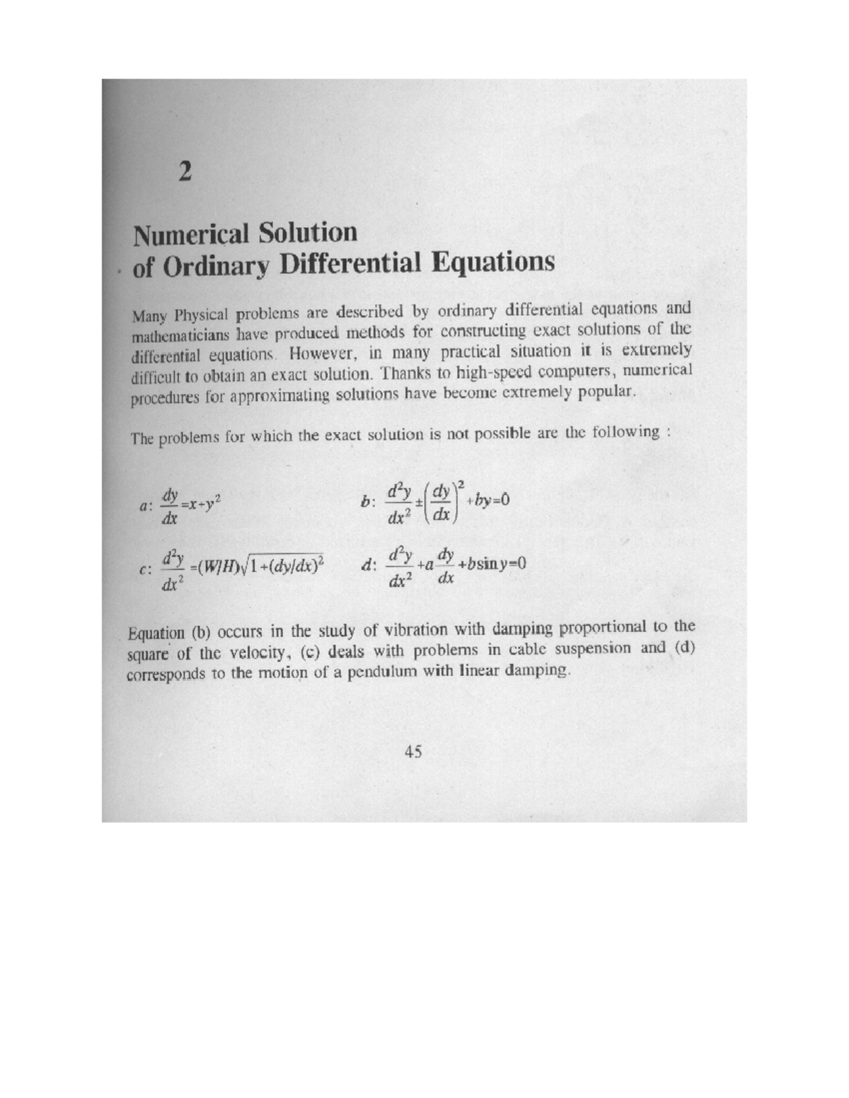 Differential Equation with Numerical Tecniques - Numerical Methods - Studocu