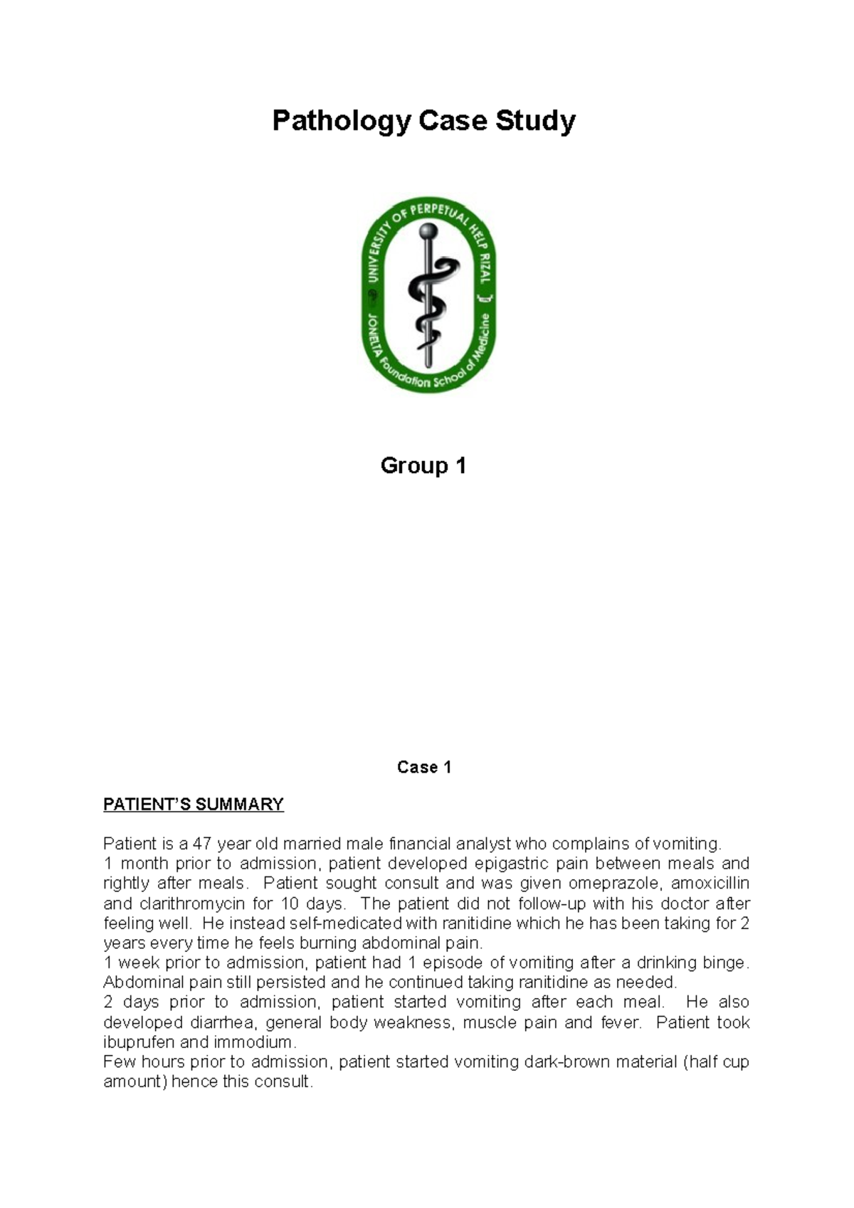 Clinical pathology case of Erosive Gastritis - Pathology Case Study ...