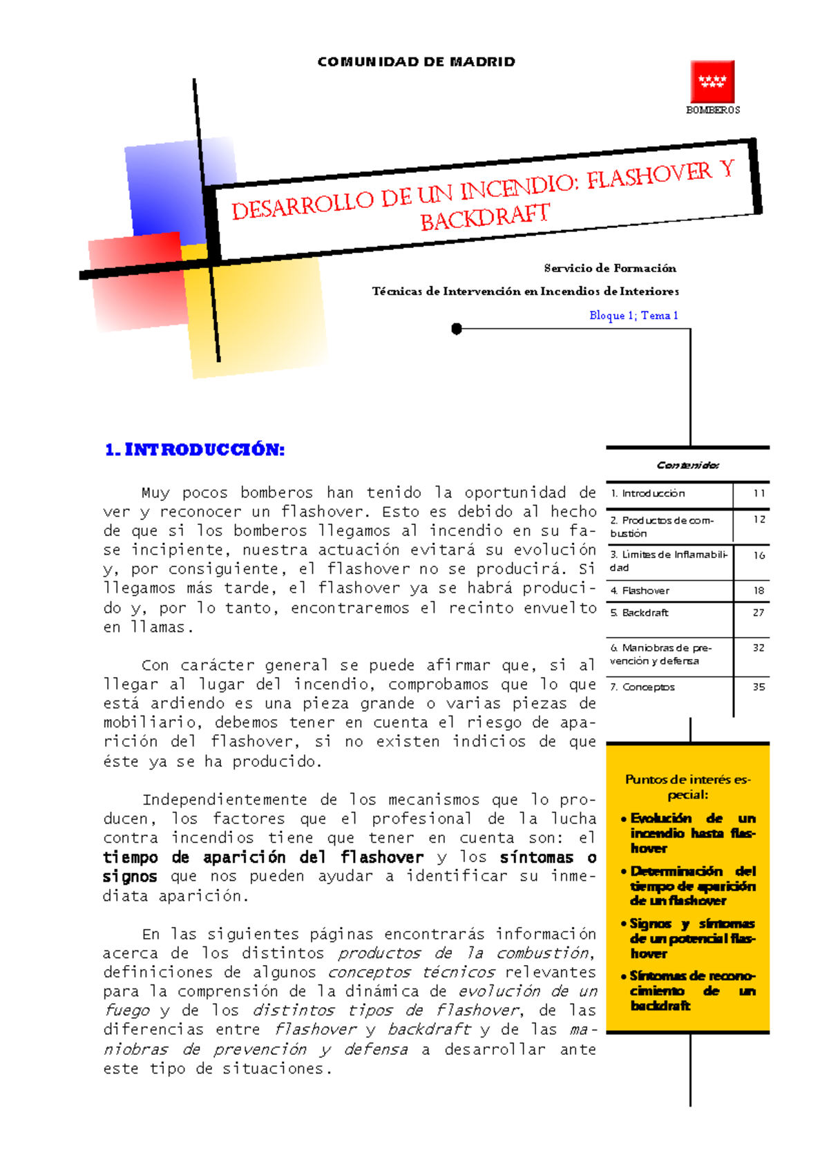 Desarrollo de un incendio flashover y backdraft 1 - Muy pocos bomberos ...