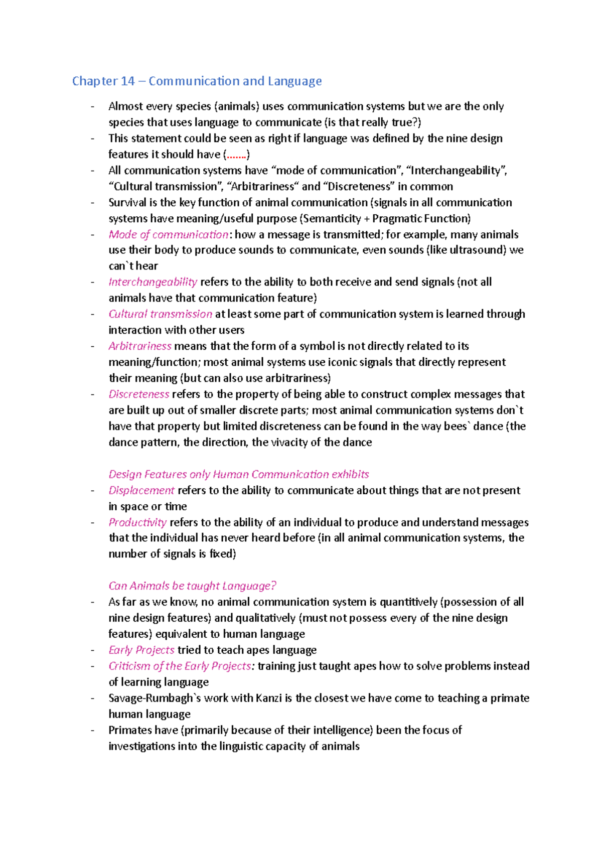 Animal Communication Systems Chapter 14 - Chapter 14 – Communication ...