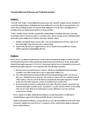 Tutorial 4 - memo - for practice purposes, prepare for tests ...