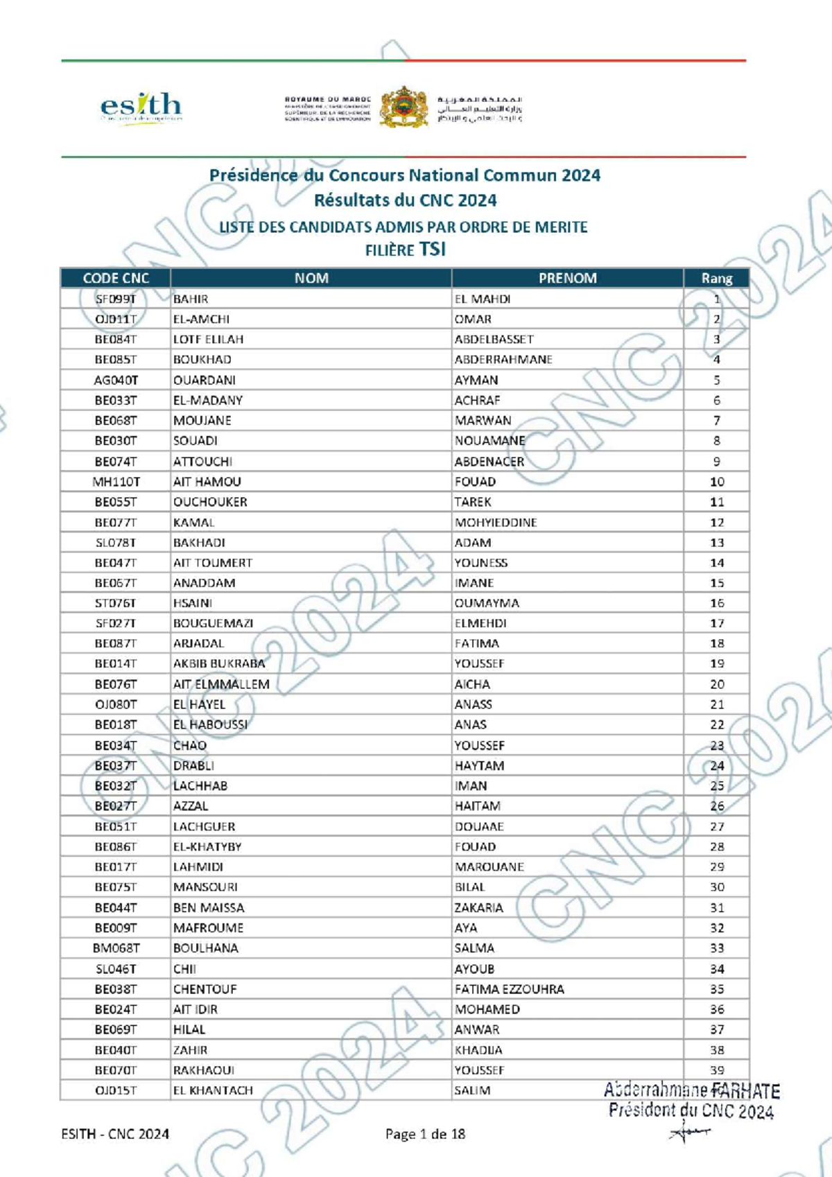 2024 07 30 67826 - uhggfj - esith ROYAUME DU MAROC a MINISTÈRE DE SUPÉRIEUR DE LA RECHERCHE ...