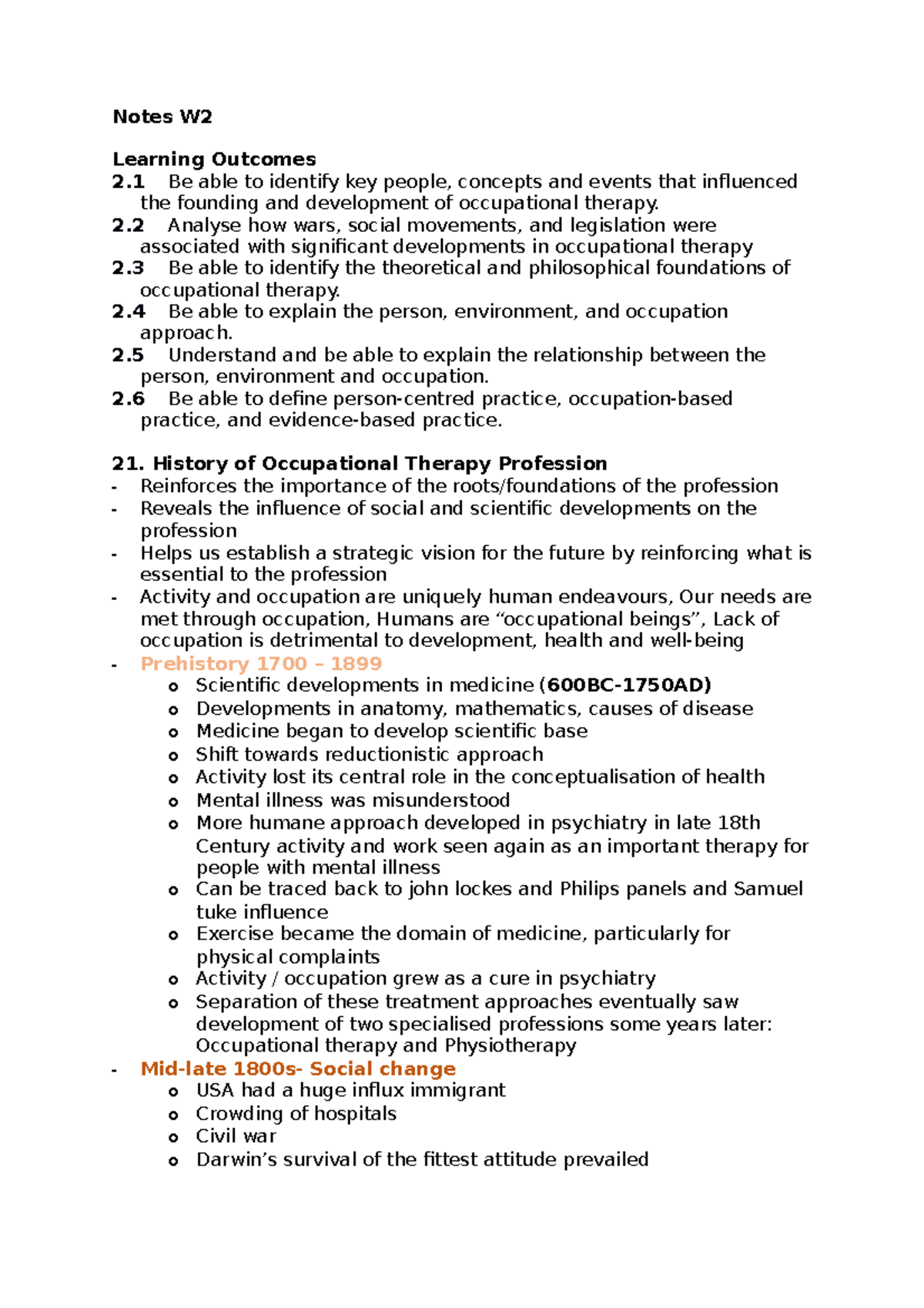 Week 2 - Health models Determinants of health - Notes W Learning ...