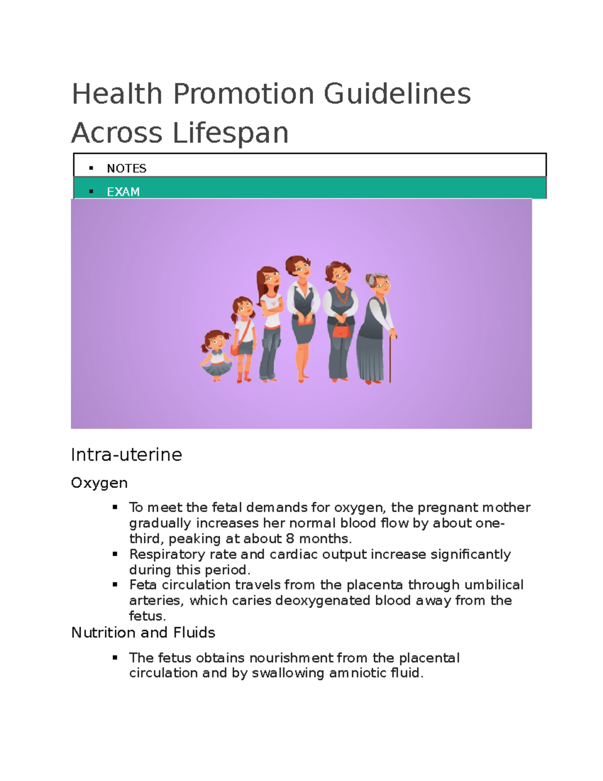 Health Promotion Guidelines Across Lifespan - Health Promotion ...