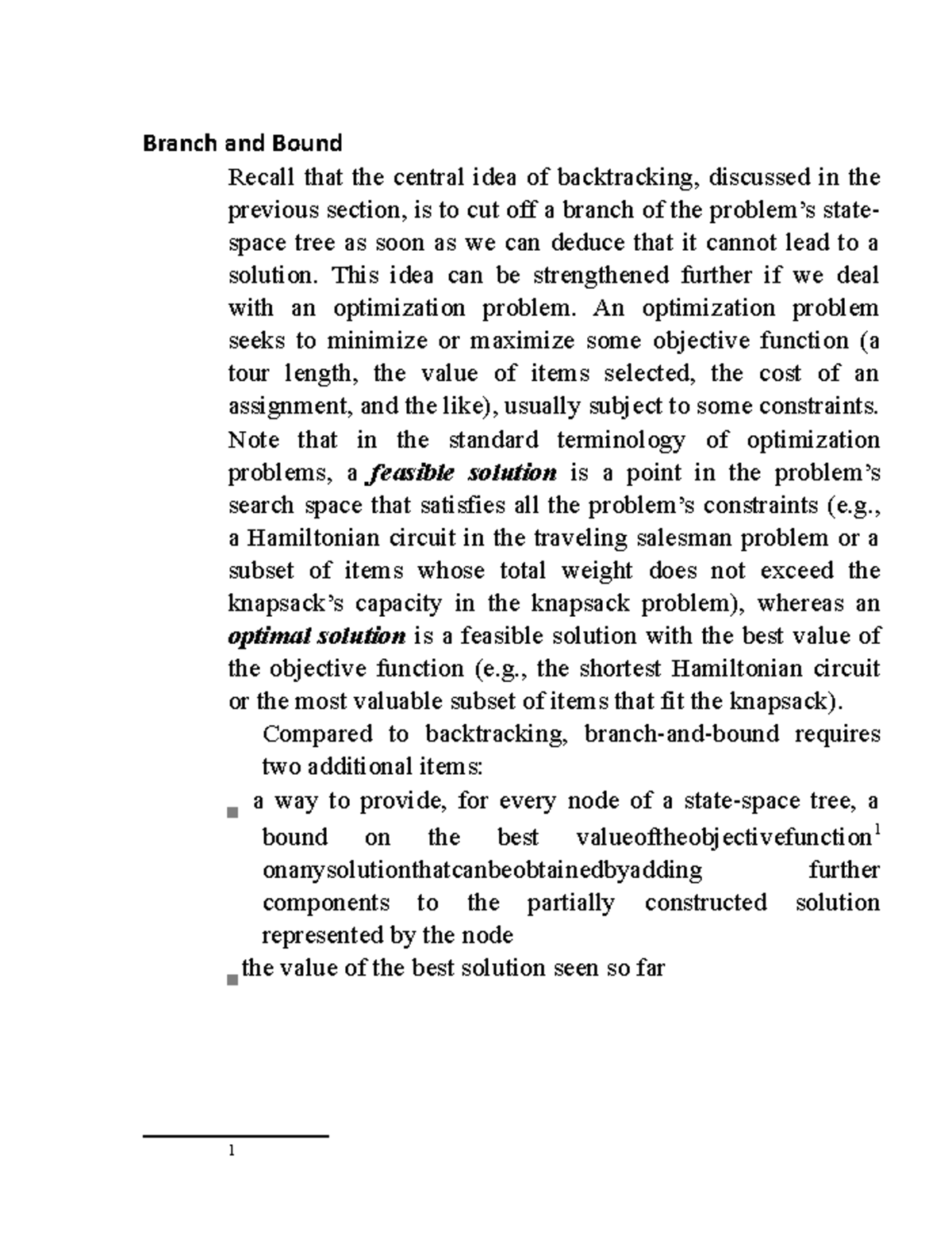 Branch and Bound - Branch and Bound Recall that the central idea of ...