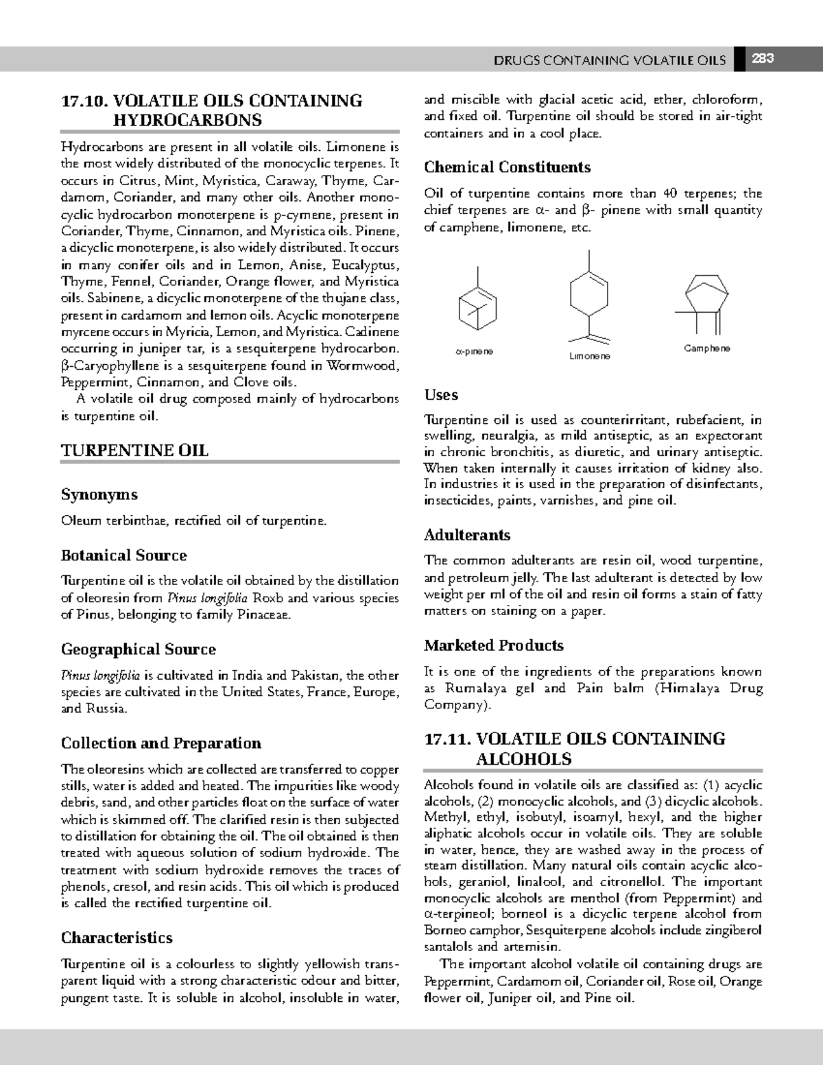 292-294 - Pharmacognosy - DRUGS CONTAINING VOLATILE OILS 283 17 ...