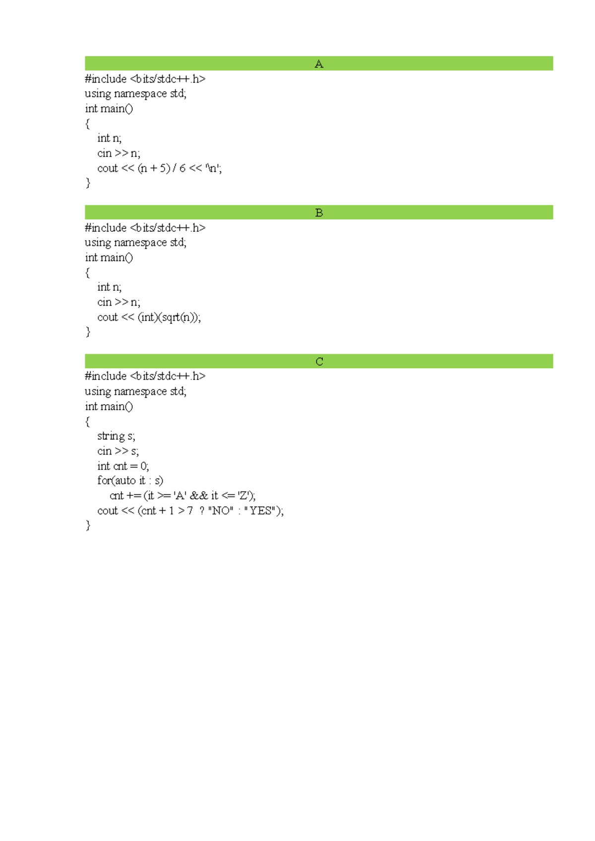 Solution - jgjgjhgjhg - A #include using namespace std; int main ...