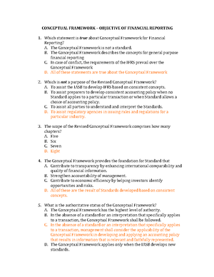 Module 2 The Conceptual Framework for Financial Reporting - standard ...