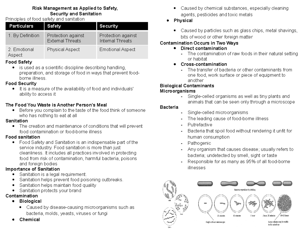 Riskman - Risk Management as Applied to Safety, Security and Sanitation ...