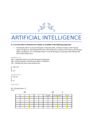 Chapter 2 Exercises AI - AI NOTES - Chapter 2 Exercises Below are the ...