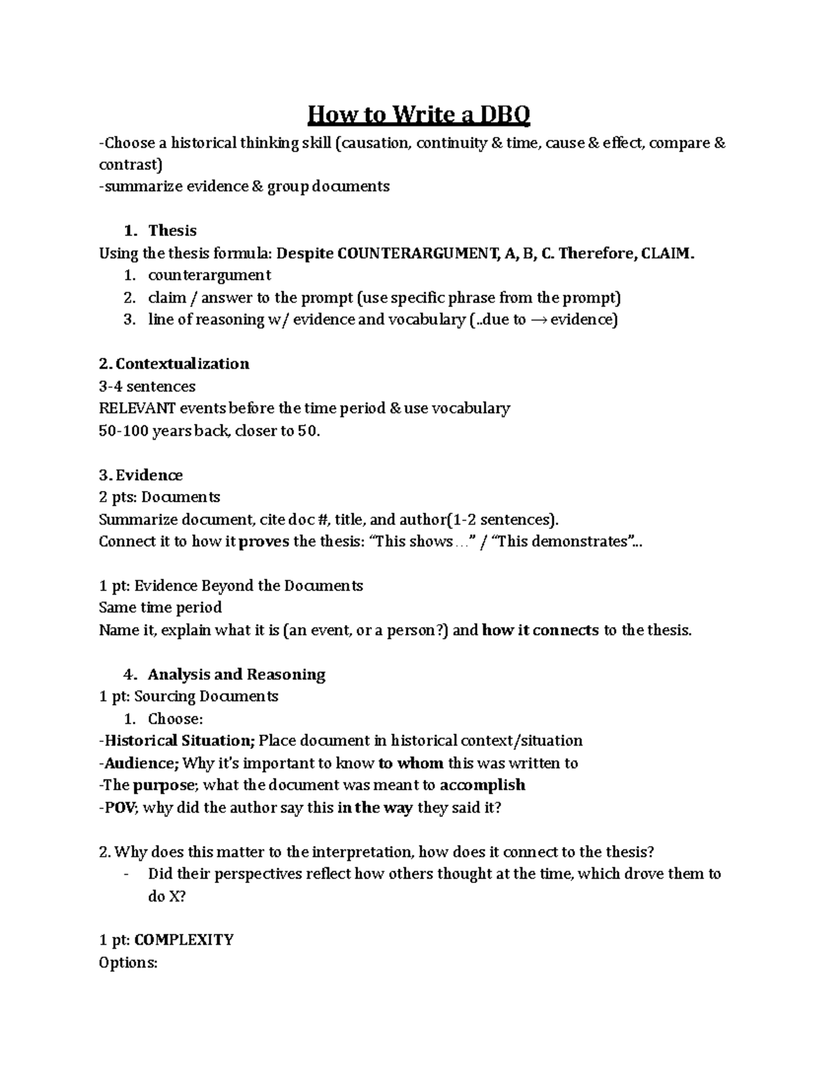 Copy of my how to write a dbq-5 - How to Write a DBQ -Choose a ...