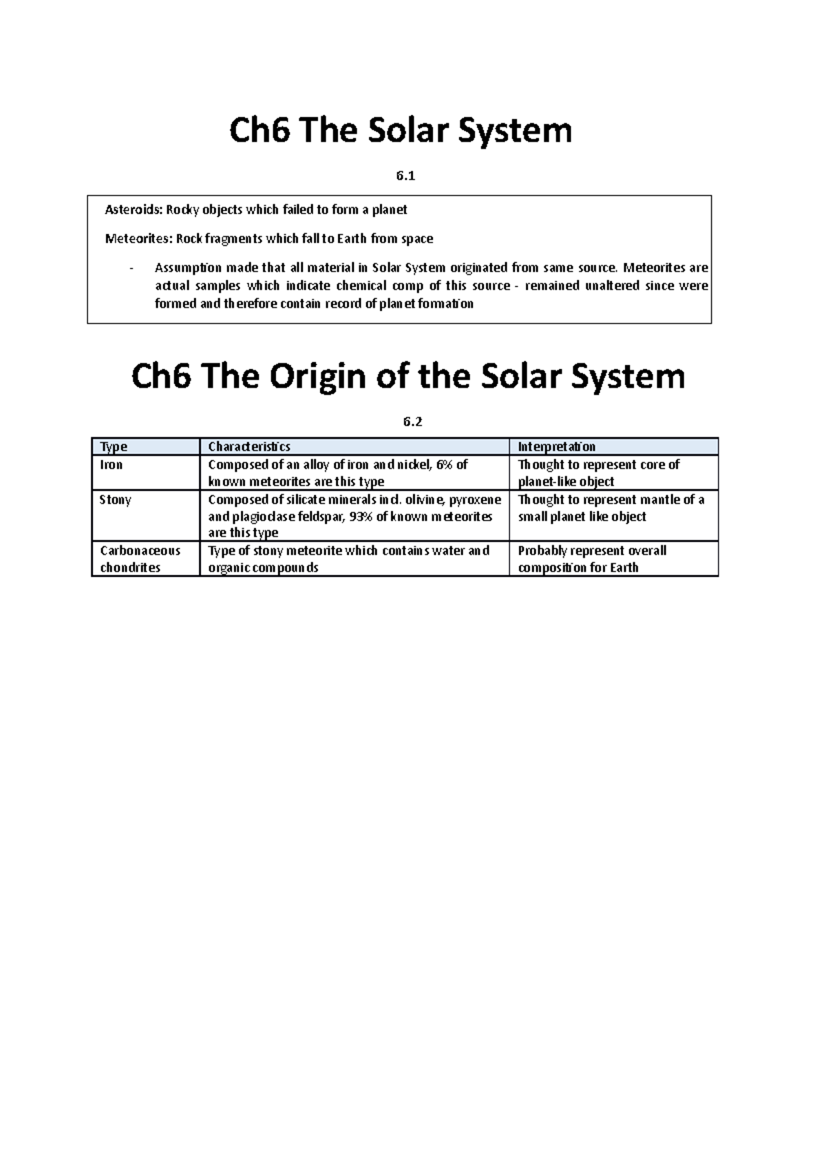 CH6 - Earth Structure -Direct and Indirect Evidence - Type ...