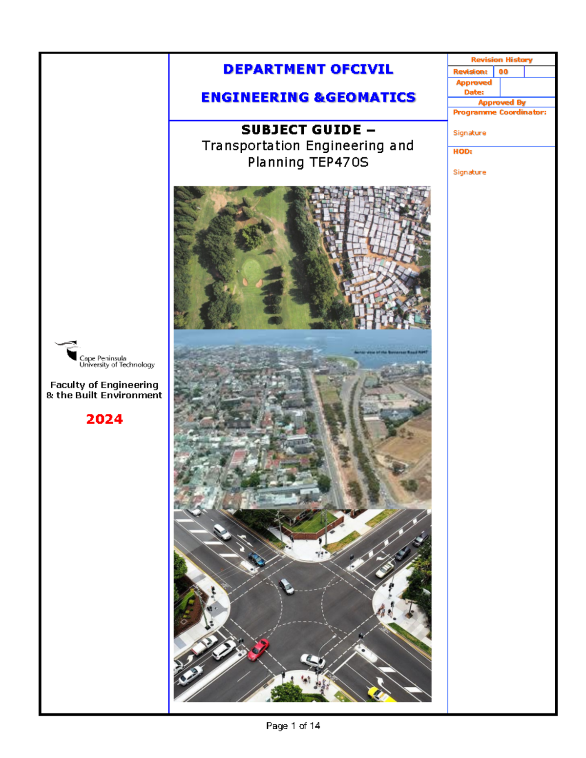 Adv Dip TEP470S Subject Guide 2024 - ####### Faculty of Engineering ...