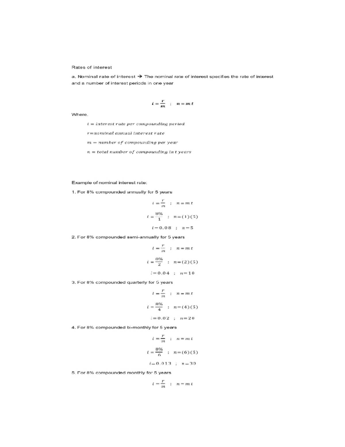 Rate of Interest - Engineering mechanics - BS industrial engineering - Studocu