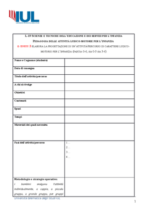 E-tivity 4 - E-tivity 4 - L-19 SCIENZE E TECNICHE DELL’EDUCAZIONE E DEI ...