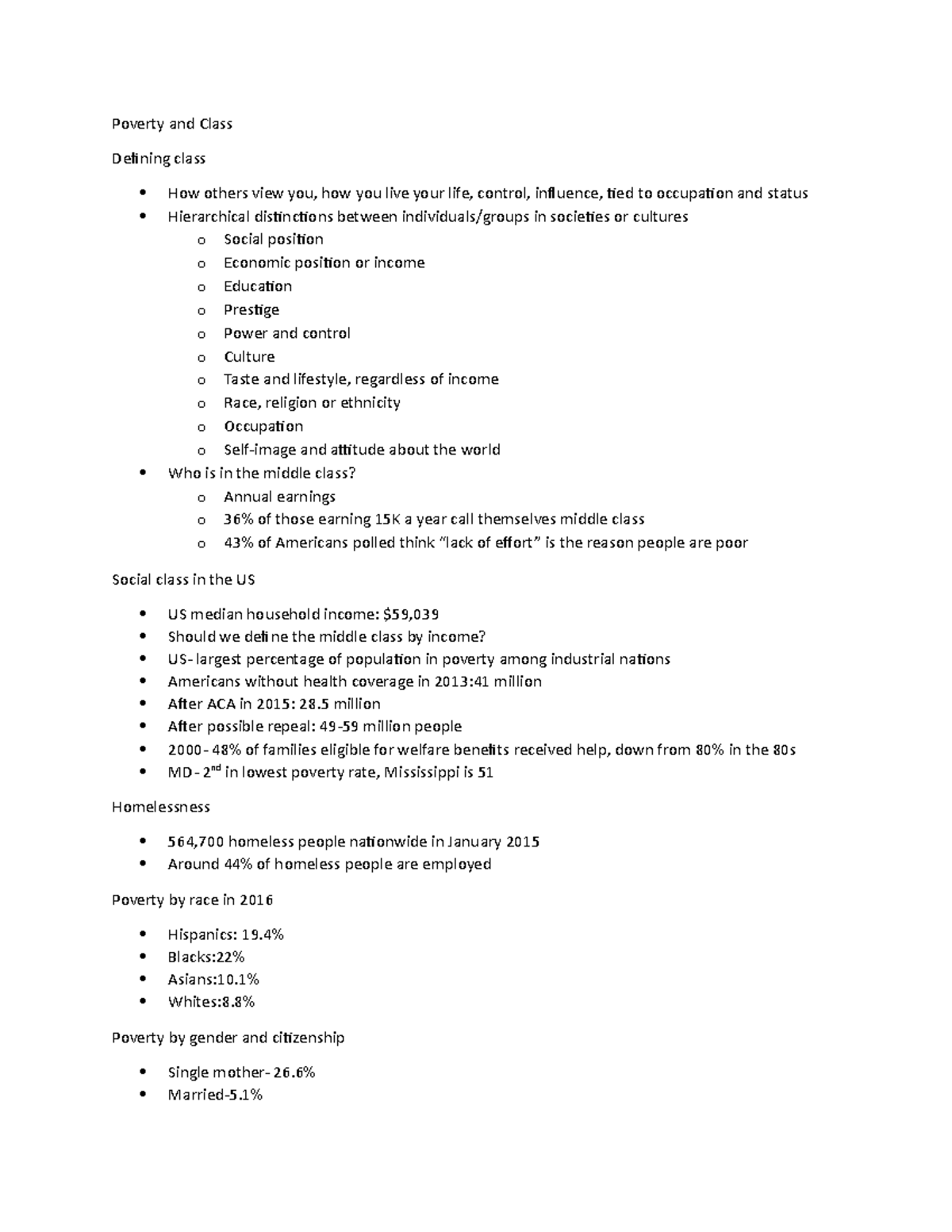 Poverty and Class - Poverty and Class Defining class How others view ...