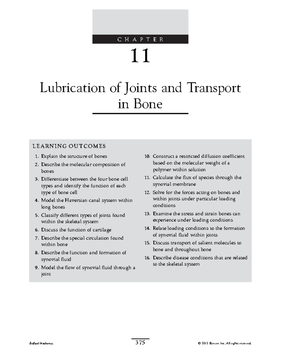 Chapter-11-Lubrication-of-Joints-and-Transport-in-B 2015 Biofluid-Mechanic - C H A P T E R 11 ...