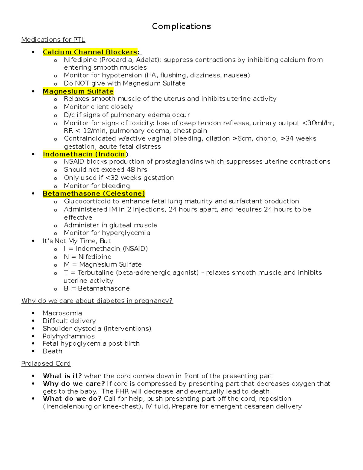 Maternal Newborn - Day 3 stations and lecture - Complications ...