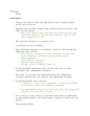 Concepts of Biology Notes - Concepts of Bio Notes 2/7/ What’s Life Got ...