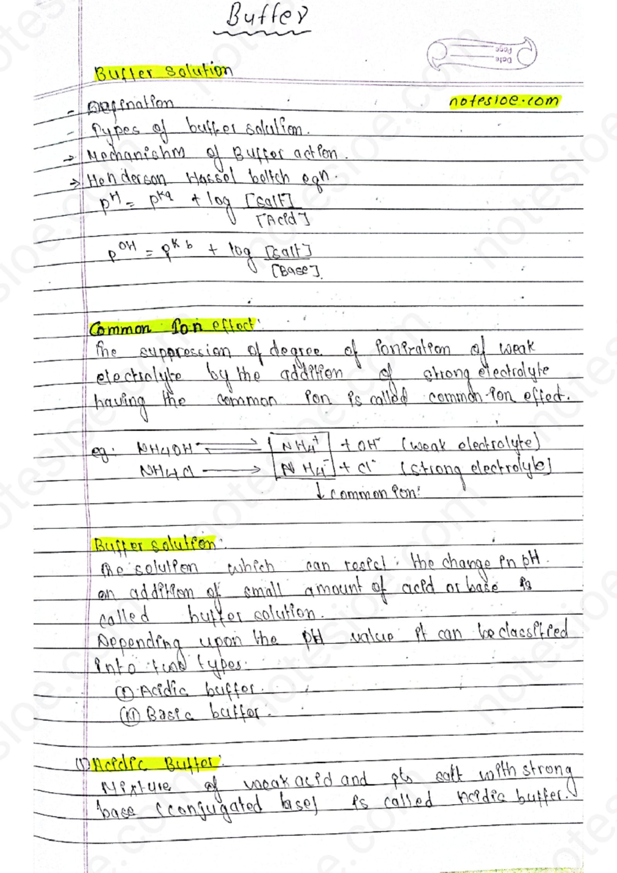 Buffer-Solution - Abc - Buffer 3500 Buffer solution Defination notesioe ...