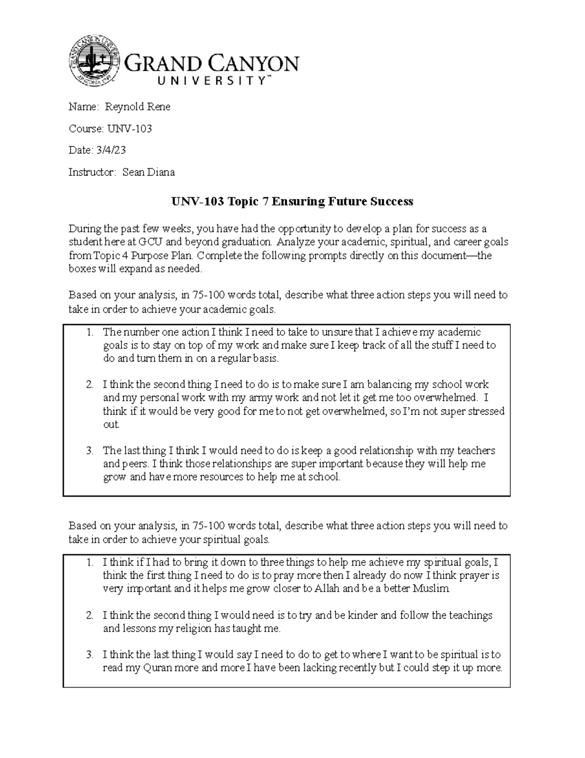 UNV-103-RS-T7-Reflection-Online - Name: Reynold Rene Course: UNV- Date ... UNV-103-RS-T7-Reflection-Online - Name: Reynold Rene Course: UNV- Date ...