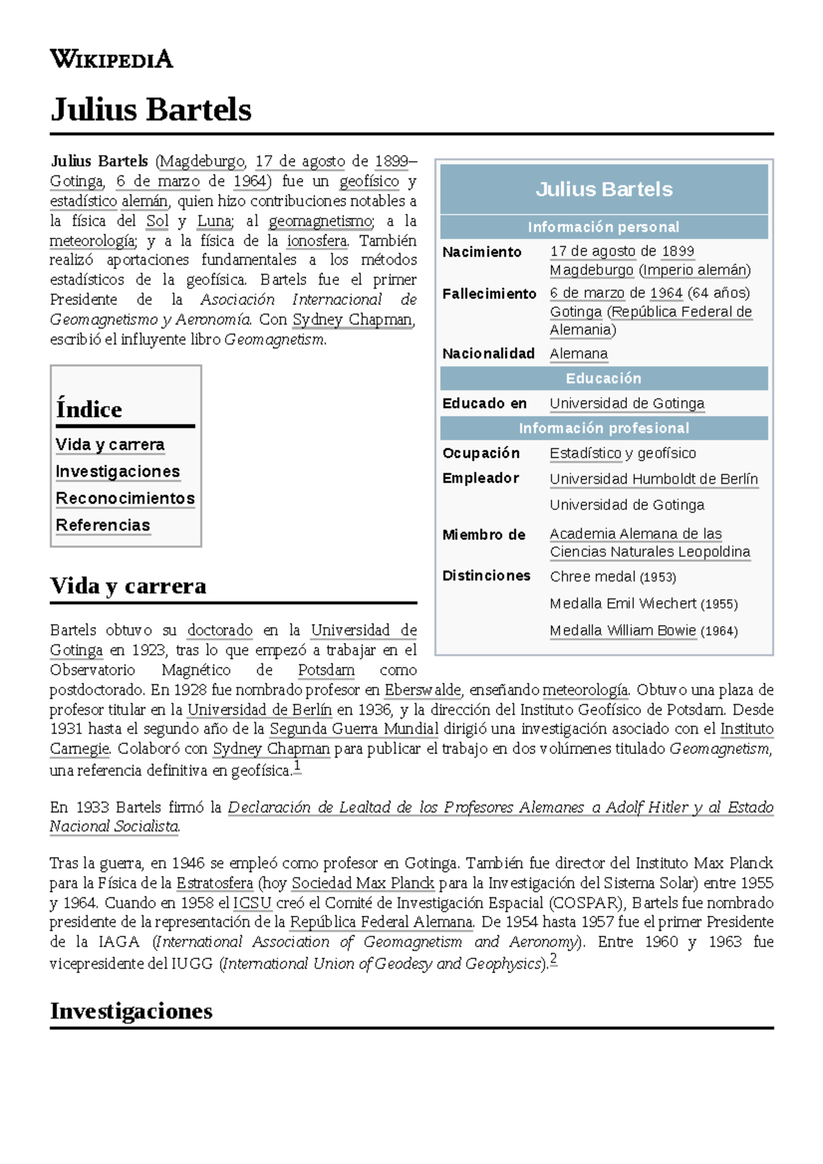 Julius Bartels - Apuntes 1 - Julius Bartels Información personal ...