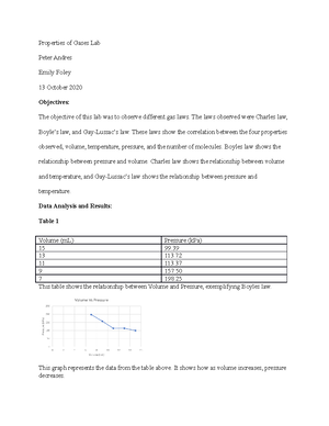 Lab 2 - Alka Seltzer Lab Report - Data Analysis Report: Experiment 2 ...