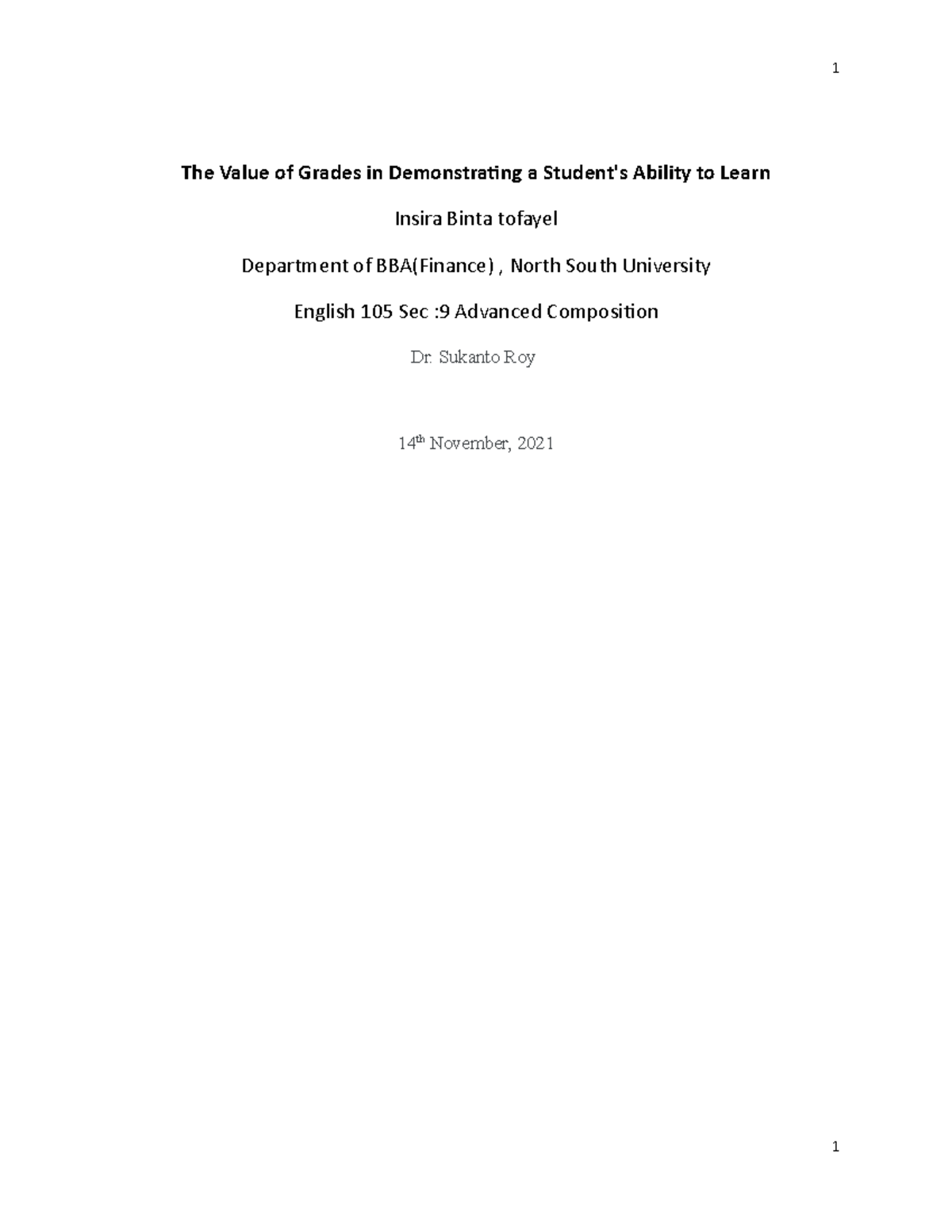 Annomated bibliography - The Value of Grades in Demonstrating a Student ...