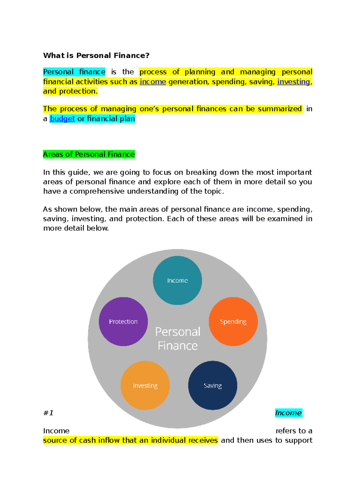 Discussion-Personal-Finance - What is Personal Finance? Personal ...