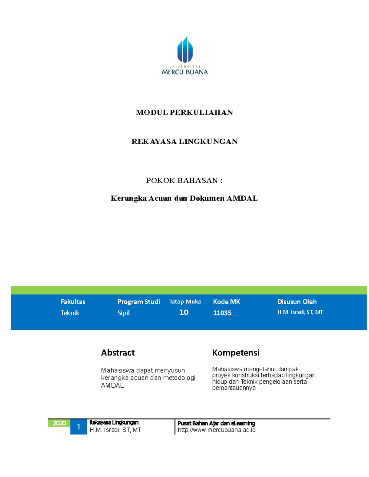 Modul 10 Rekayasa Lingkungan - MODUL PERKULIAHAN REKAYASA LINGKUNGAN ...