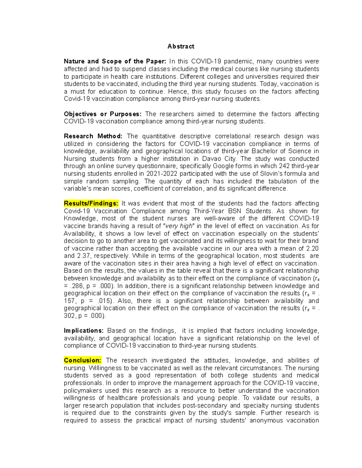 Abstract - NOTES - Abstract Nature and Scope of the Paper: In this ...
