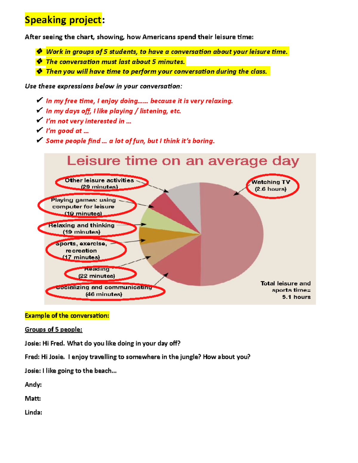 Speaking project ...